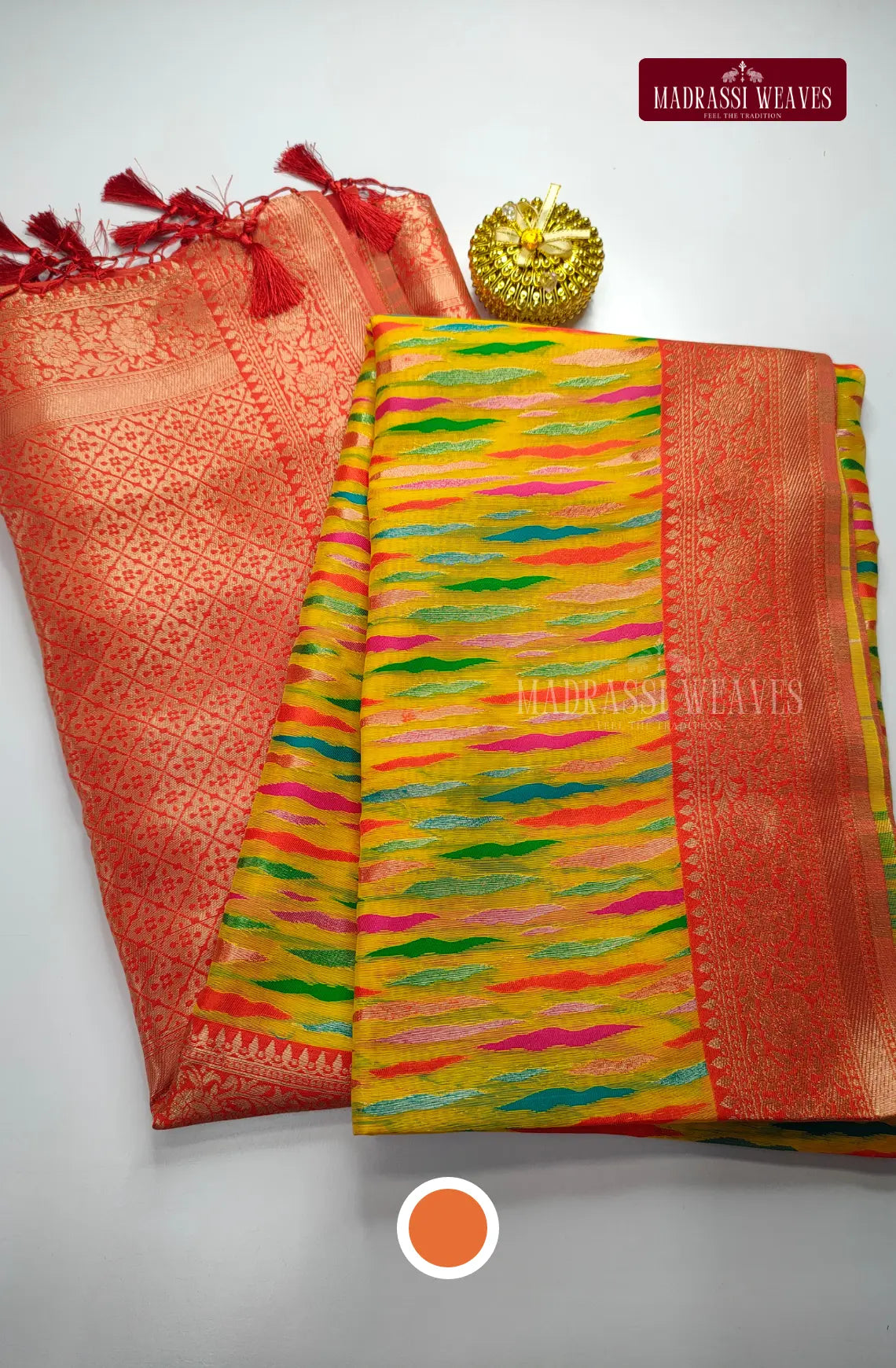 Exclusive Colourful Drops Linen Sarees – Madrassi Weaves