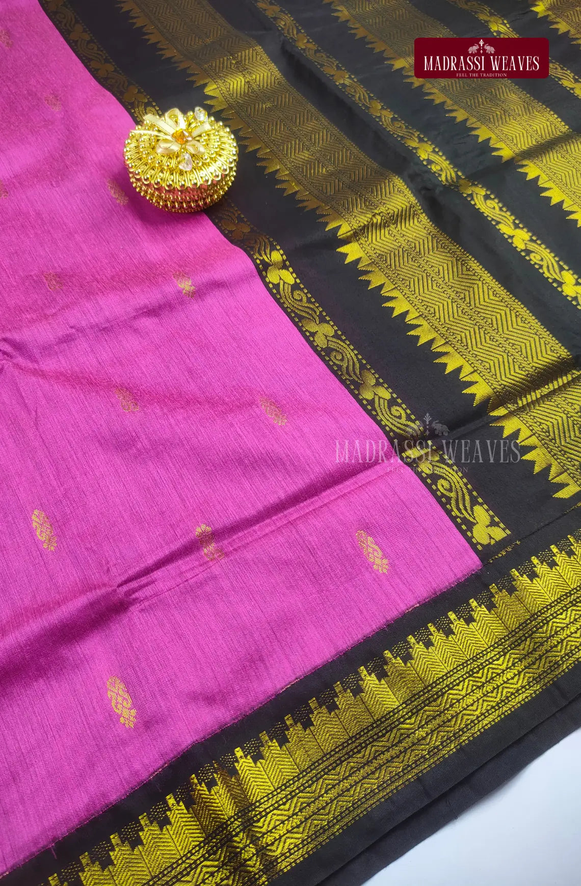 Premium kalyani Gadwal Cotton Sarees - Rose – Madrassi Weaves